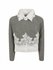 Свитер Ermanno Scervino Lace-trim collared sweater, размер 42, , grey