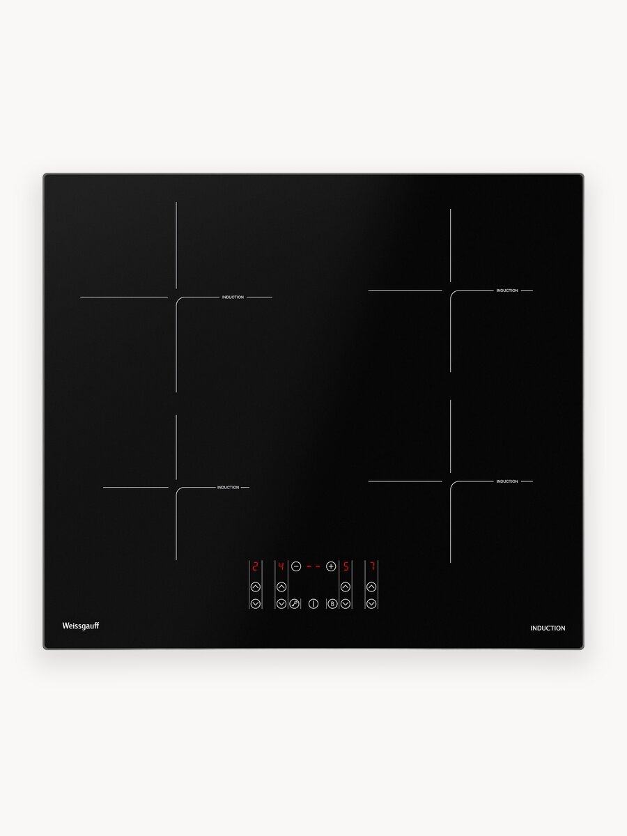 Индукционная варочная панель Weissgauff HI 640 BSCM, Непрерывный нагрев, Функция Boost, Сенсорное управление, Таймер