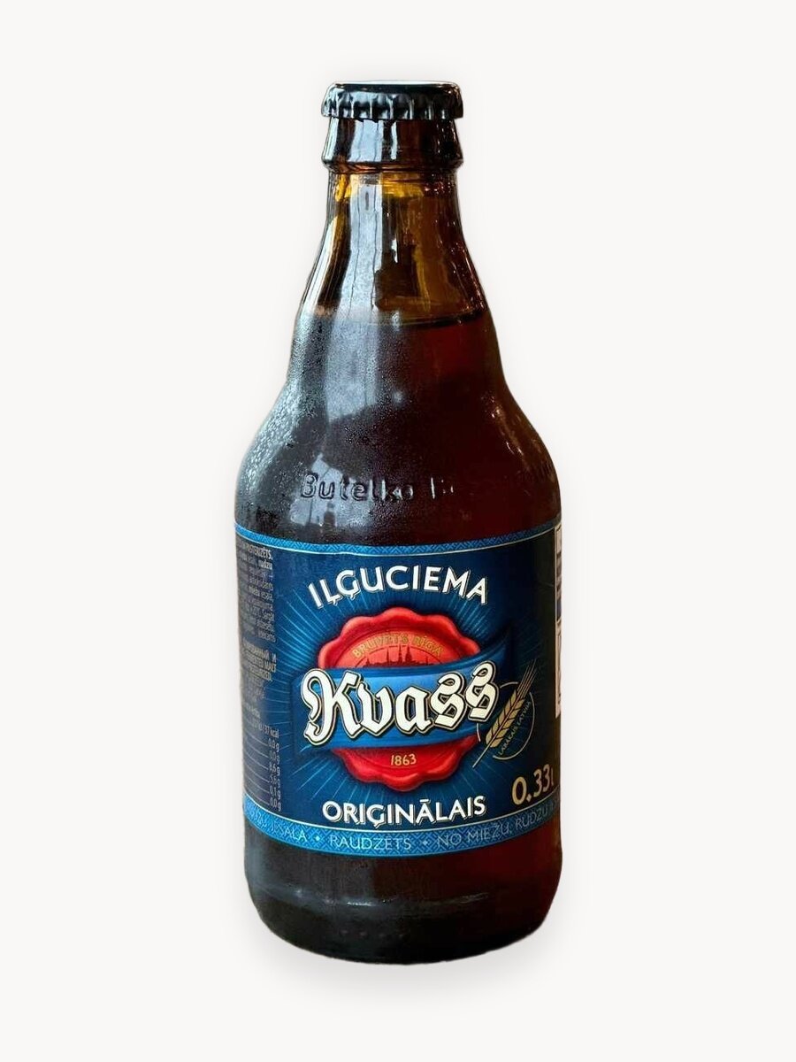 Квас ILGUCIEMA пастеризованный "Kvass Originalais", 0,33л стекло, 1 шт