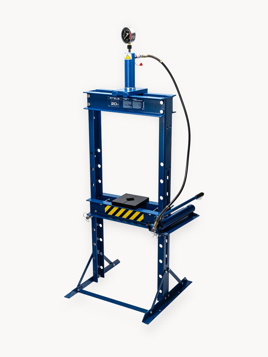 Пресс гидравлический с манометром Stels 20 т комплект из 2 частей 52303