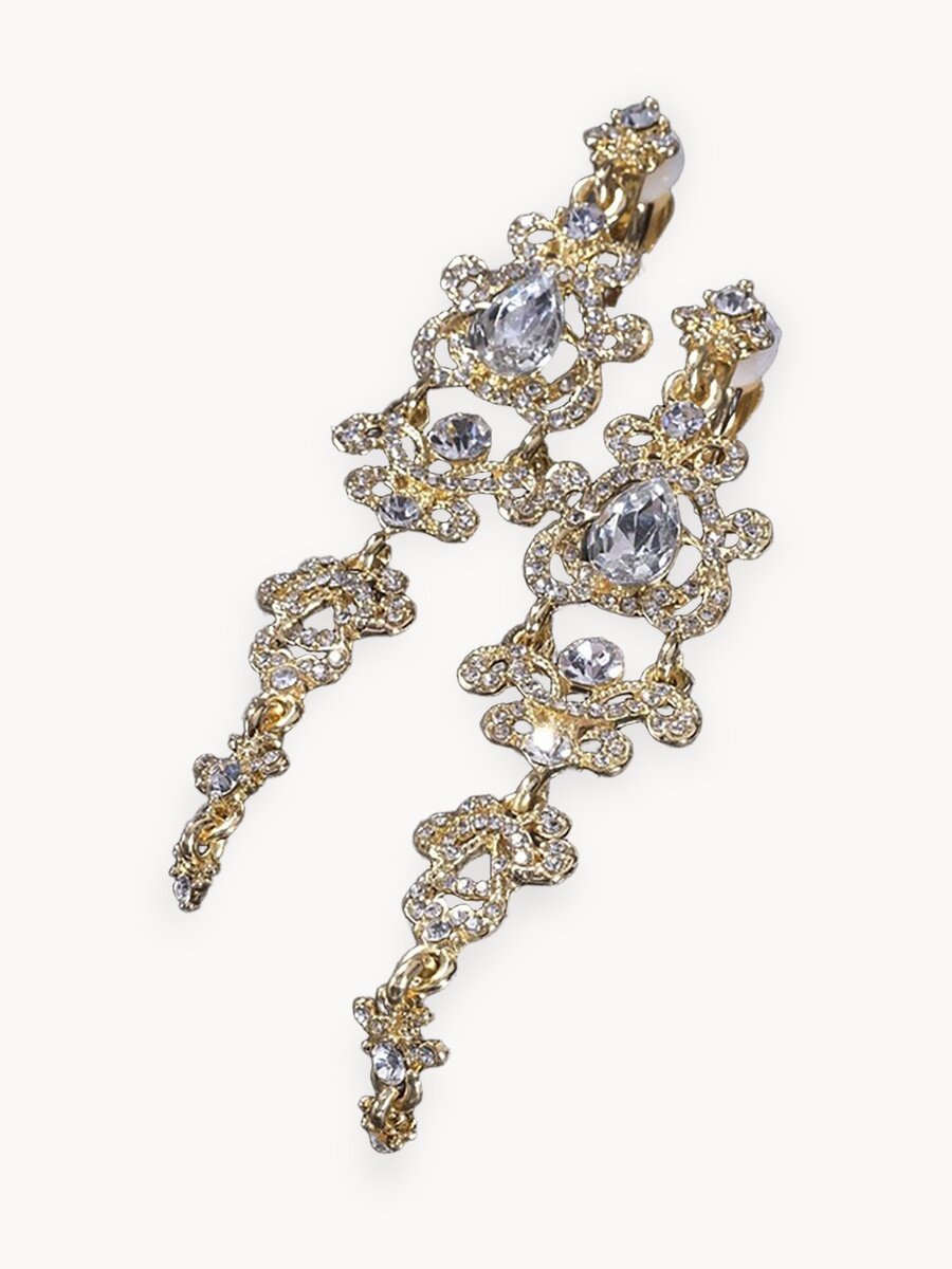 Серьги клипсы, стекло