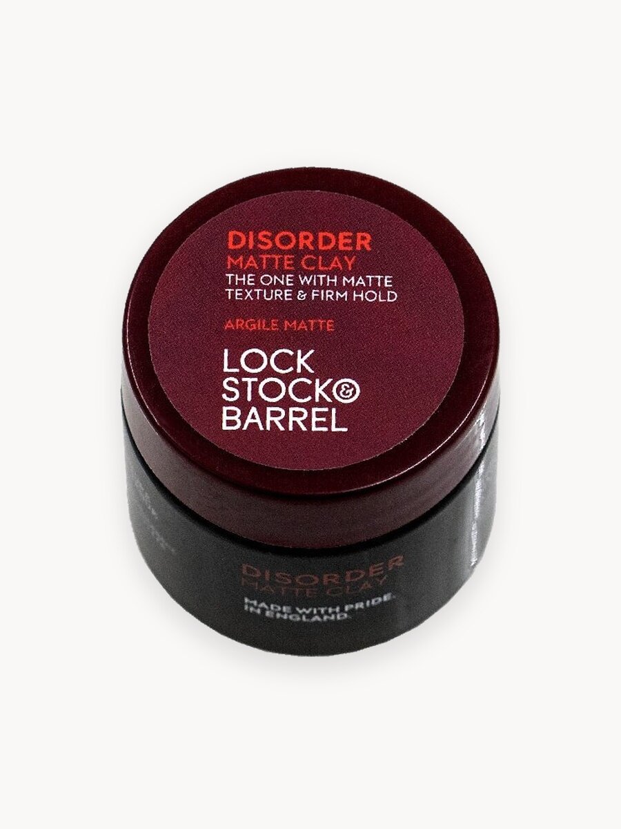 Lock Stock & Barrel Ультраматовая глина для волос мужская Disorder Ultra Matte Clay, 30 гр, для скульптурирования