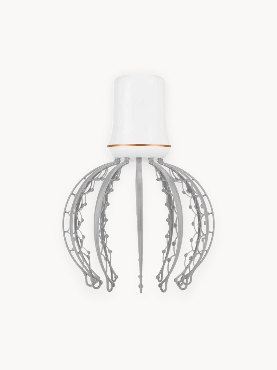 Вибрационный электрический массажер для головы Осьминожка, 3 режима вибрации