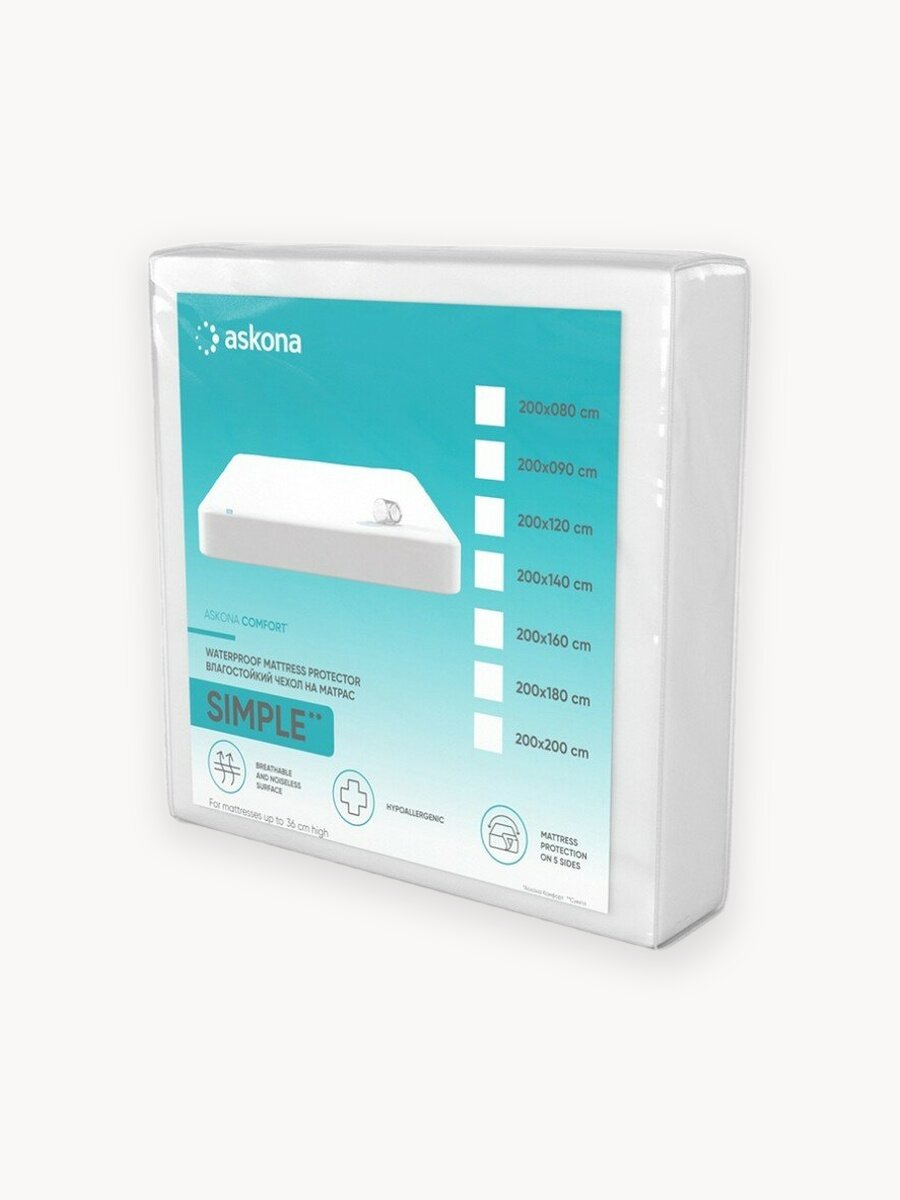 Чехол на матрас Askona (Аскона) Protect-a-Bed Simple 90х200х35,6