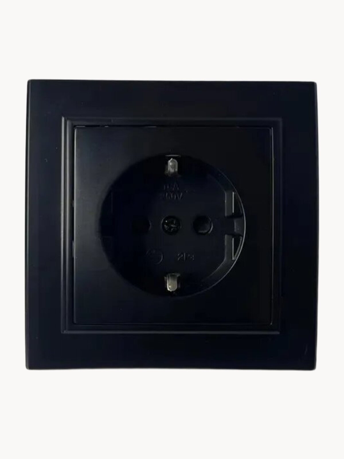 Розетка одинарная с заземлением встраиваемая