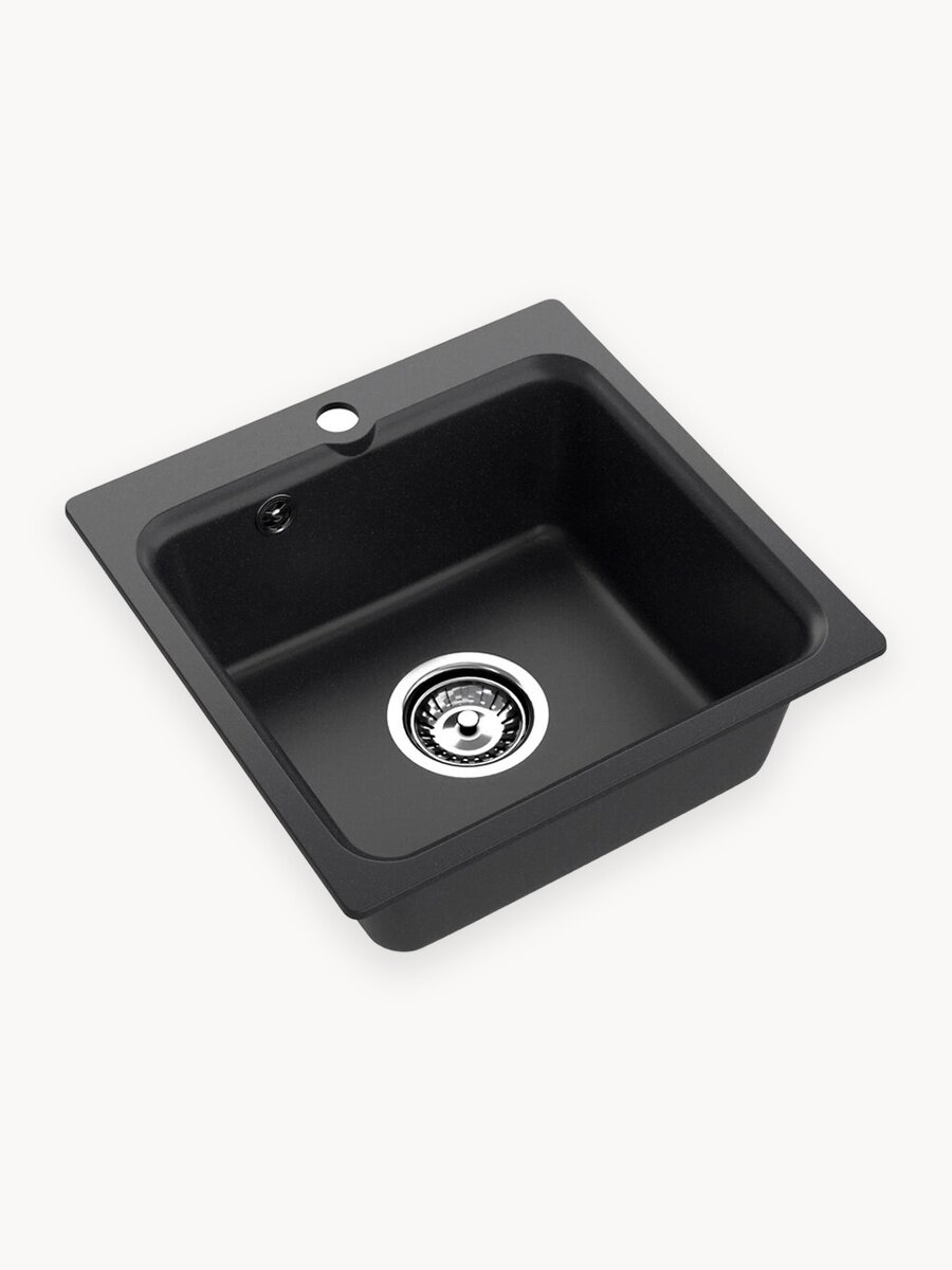 Мойка для кухни Reflexion Base черная RX0743BL размер 43х43*18