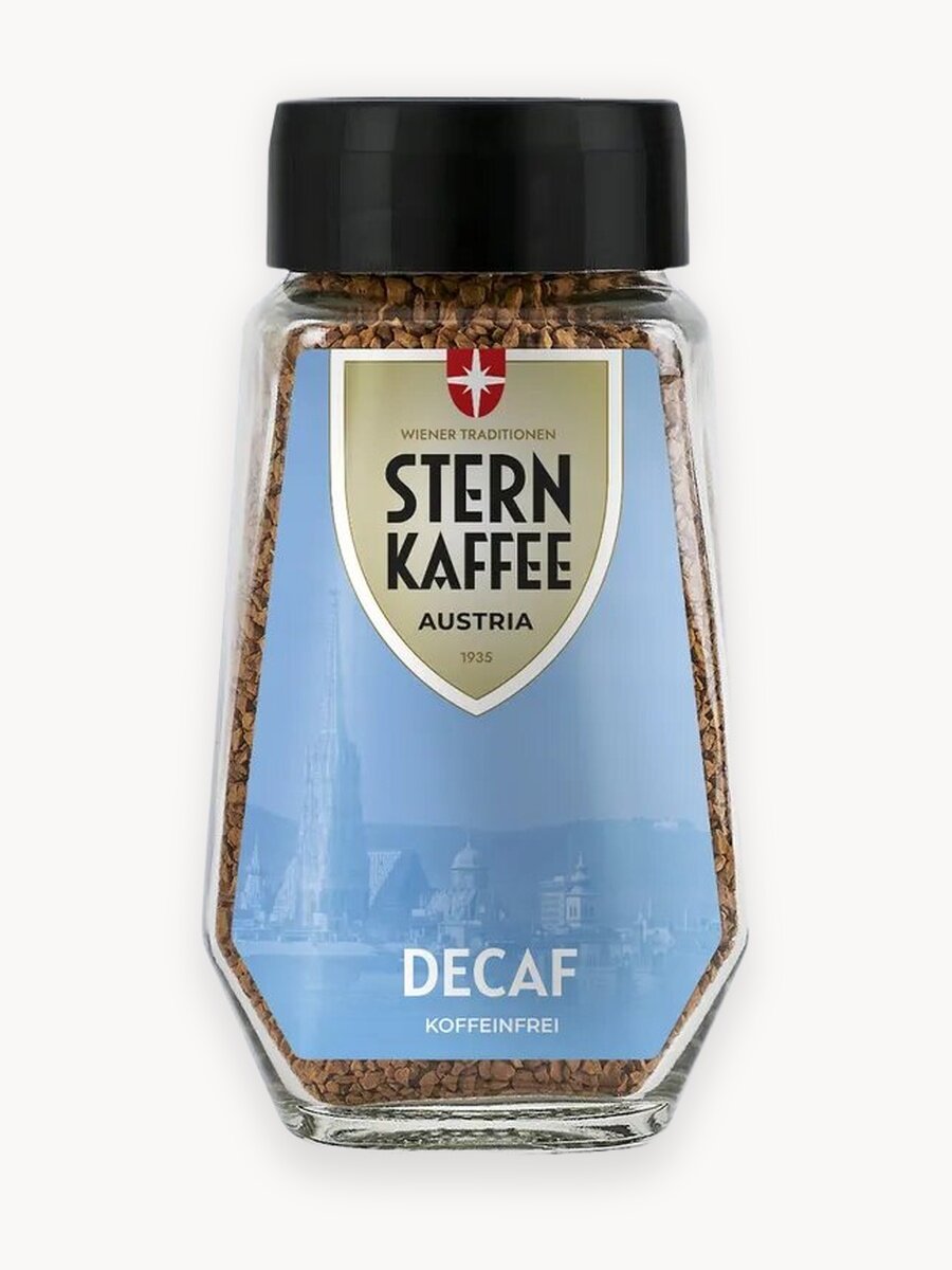 Кофе растворимый без кофеина STERNKAFFEE Decaf сублимированный 190 грамм