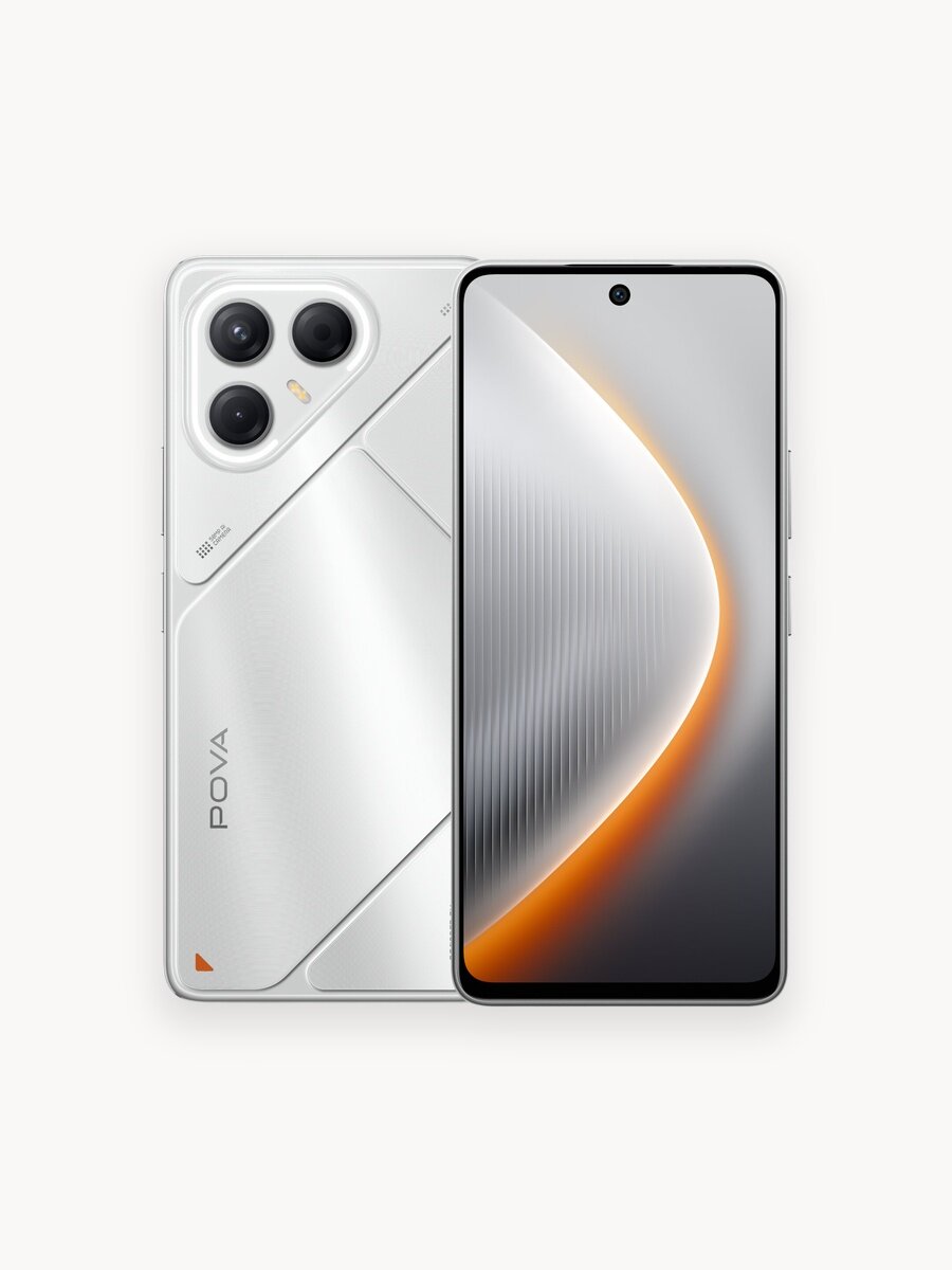 Смартфон TECNO POVA 7 5G 8ГБ/128ГБ, серебристый (magic silver)