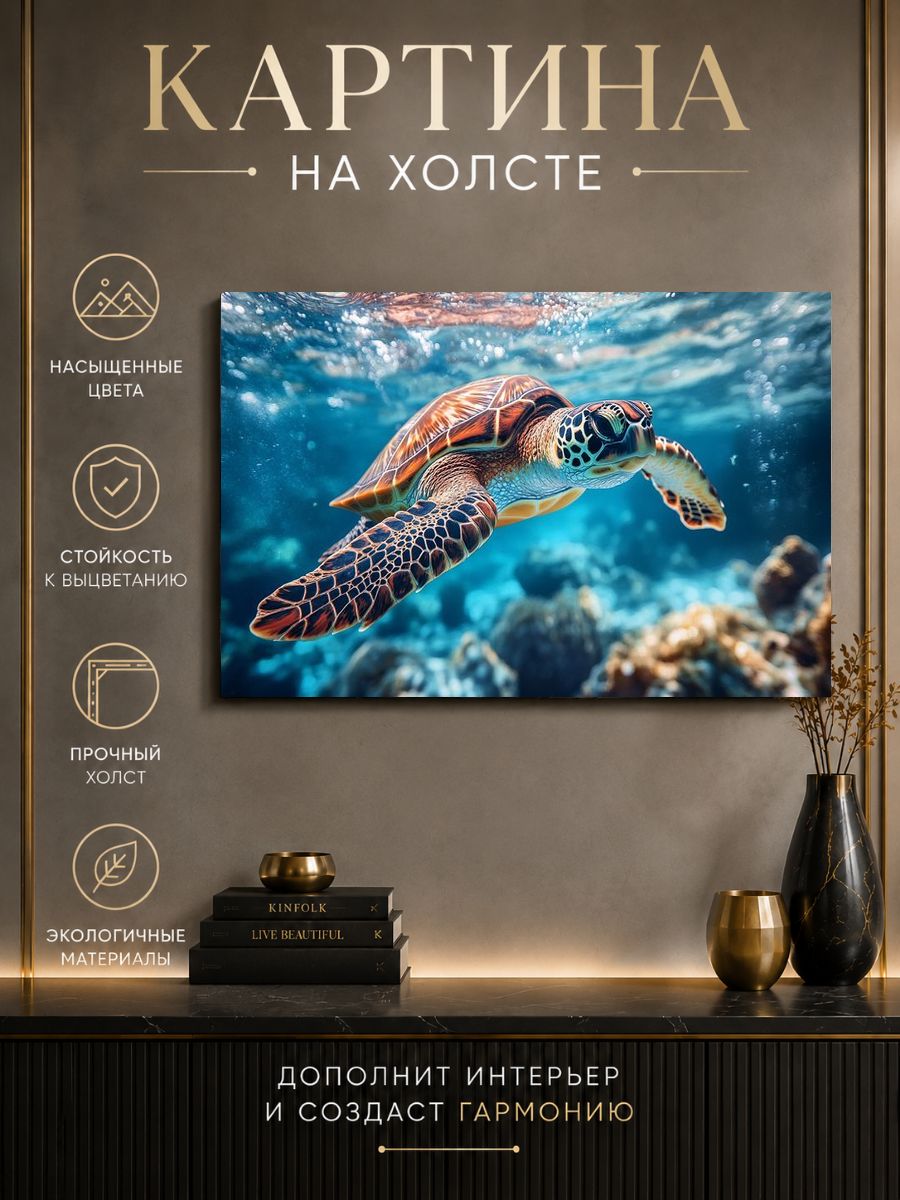Картина на холсте Интерьерный сюжет 40x30 см