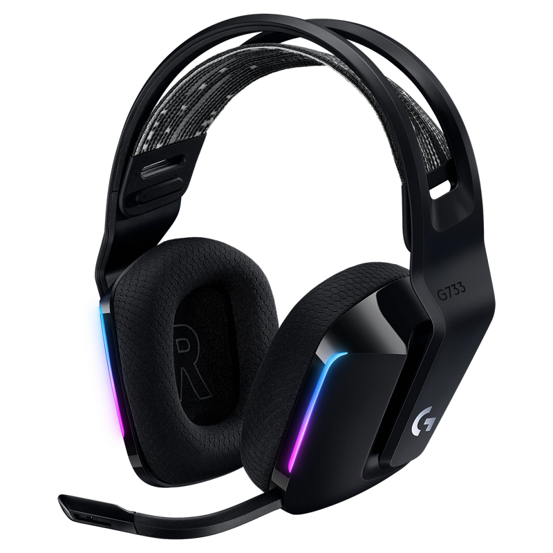 Наушники Logitech G733 LIGHTSPEED, беспроводные, RGB, чёрные
