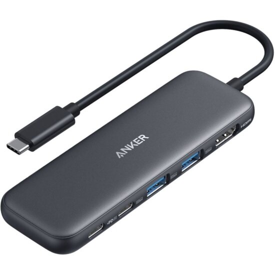 Хаб Anker 332 USB-C (5-in-1), черный