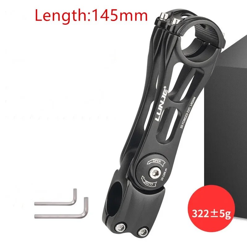 Вынос руля LUNJE 31.8x145mm, черный