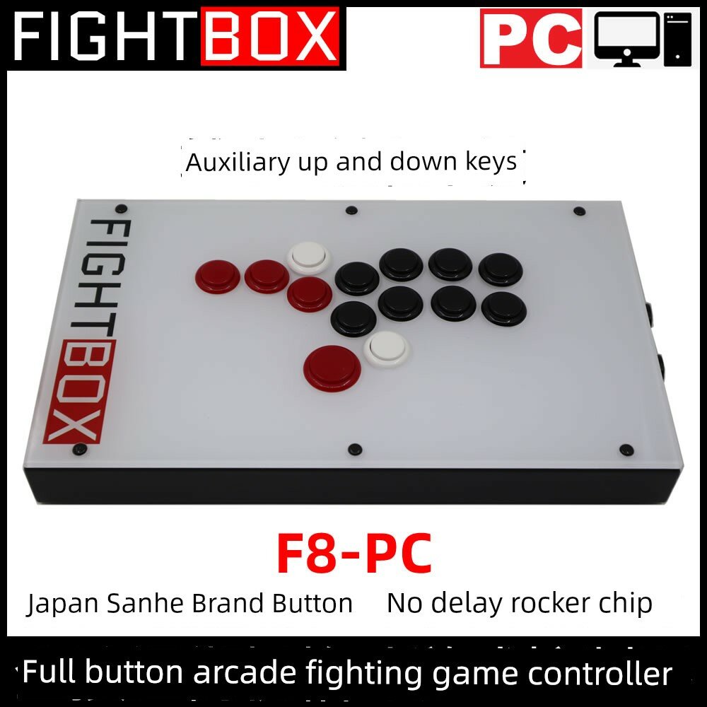 Аркадный контроллер F8 Series для ПК - совместимость с Street Fighter FIGHTBOX, 12-кнопочный дизайн для боевых игр