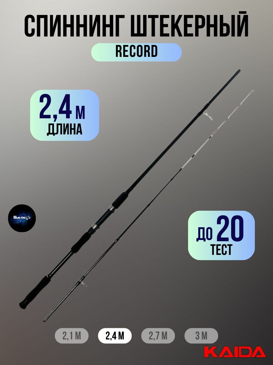 Удилище силовое Kaida RECORD тест 200g 2,4м