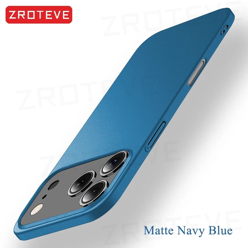 Чехол ZROTEVE для iPhone 15, Синий, Matte Navy Blue
