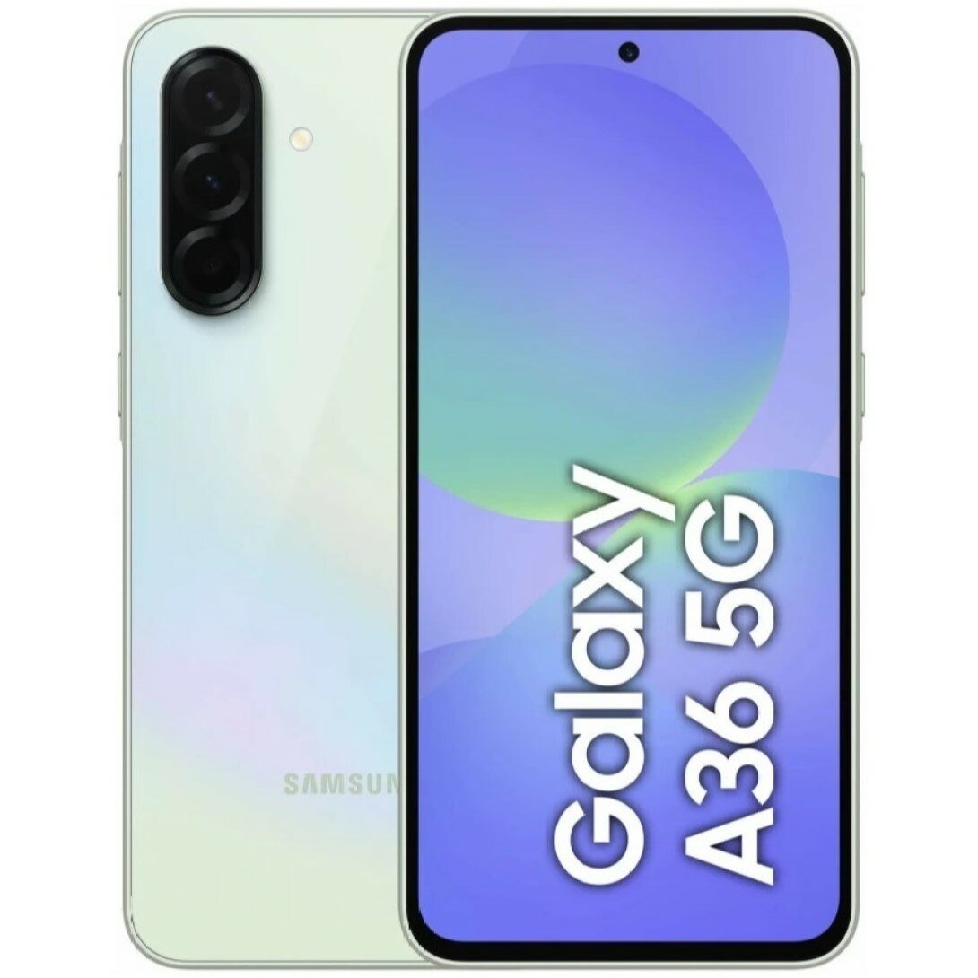 Смартфон Samsung Galaxy A36 5G 8/256 ГБ, NFC, Dual nano SIM, лайм/зеленый