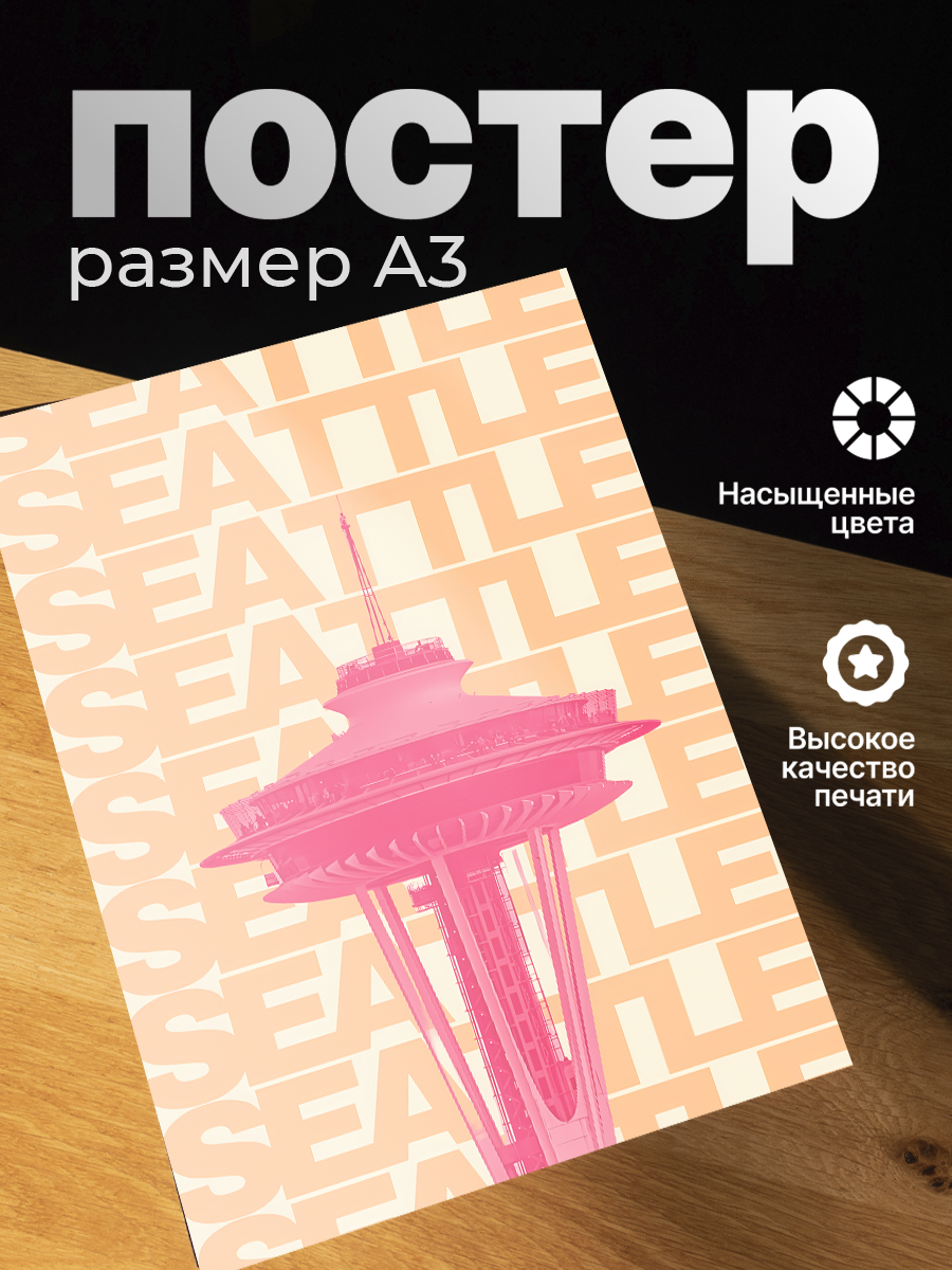 Постер ZEKEKS "Города", формат А3, без рамы, 29x42 см, цифровая печать