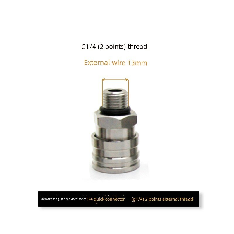 Стандартный быстросъемный соединитель 1/4 дюйма с резьбой G1/4 и наружной резьбой 2 дюйма для авточистки