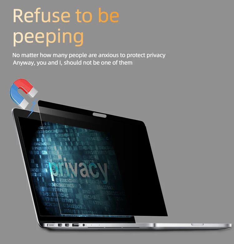 Магнитный защитный фильтр конфиденциальности pwtukn для MacBook Air 2023 Pro 14 M3 A2992