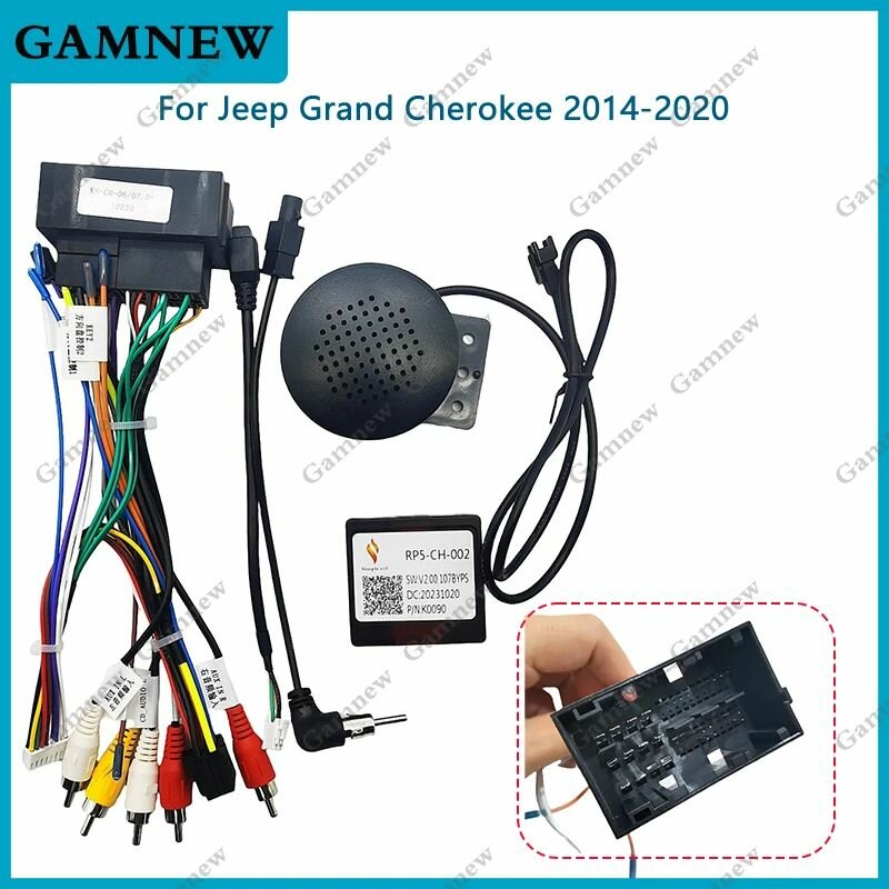 16-контактный CANbus адаптер жгута проводов RP5-CH-002 для Jeep Grand Cherokee Compass Renegade Wrangler Challenger