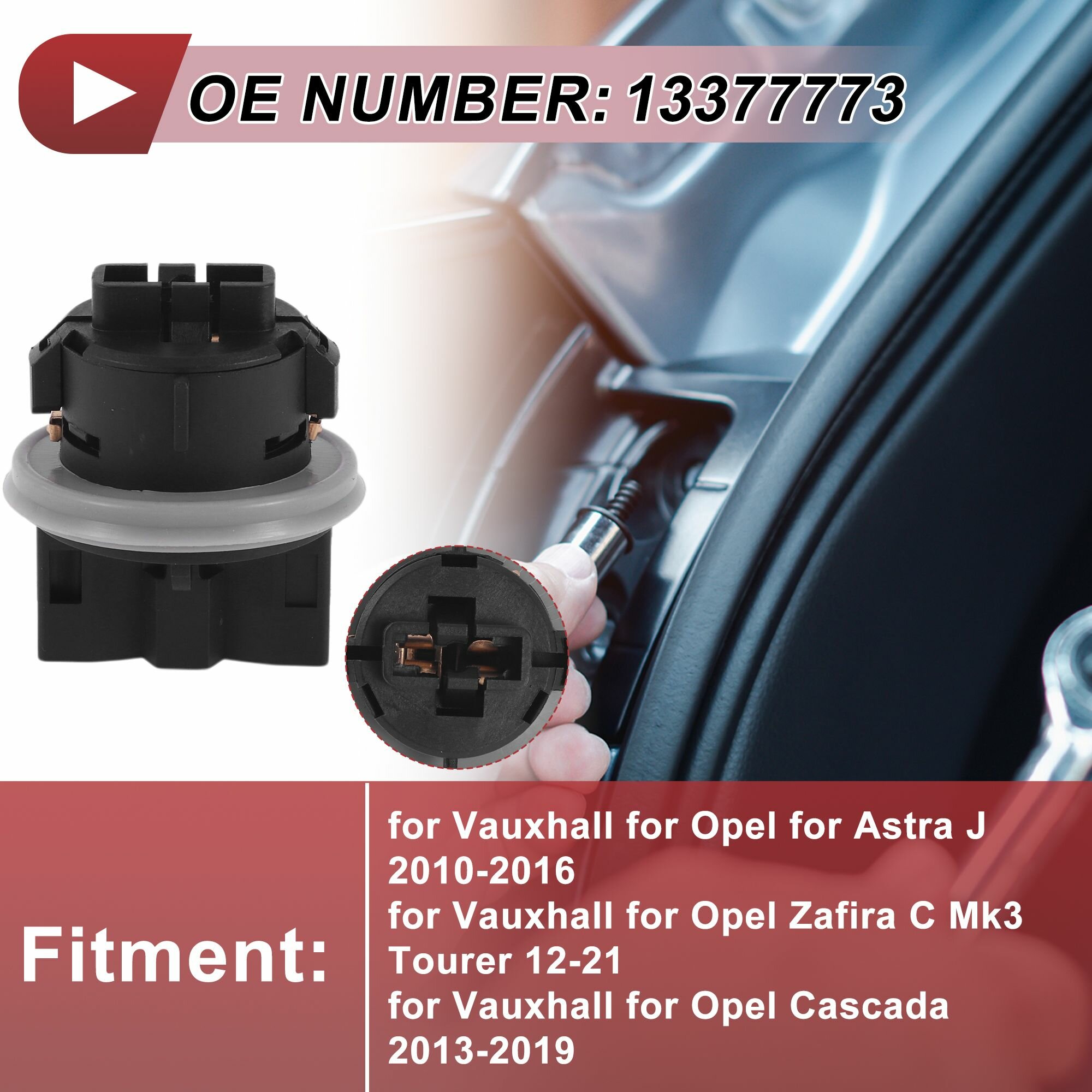 Разъем для лампы дневных ходовых огней DRL 2-контактный для Vauxhall/Opel Astra J GTC 2010-2016, Zafira C, Cascada