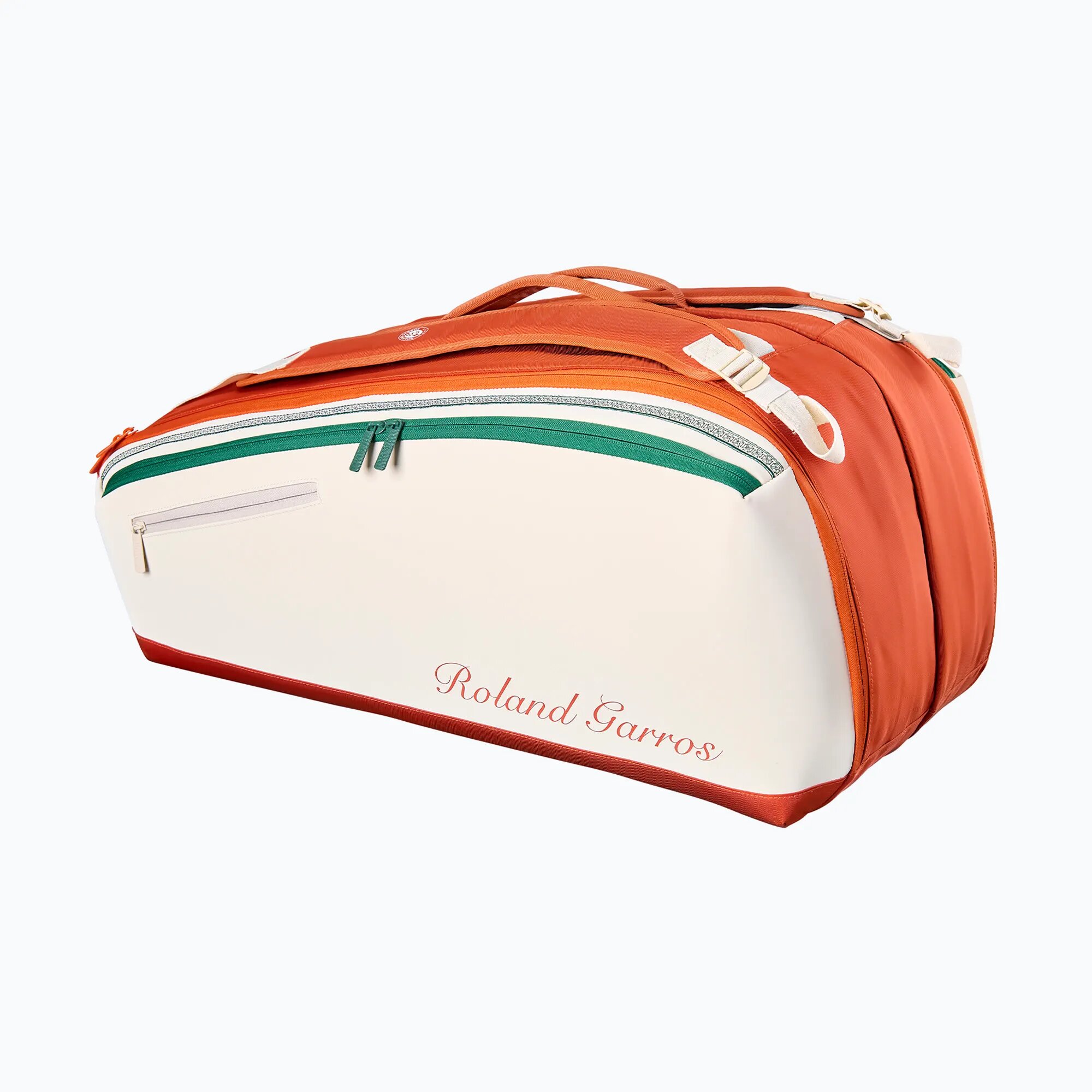 Теннисная сумка Wilson Roland Garros Super Tour 9Pk 2026 cream/clay/green (9 ракеток)
