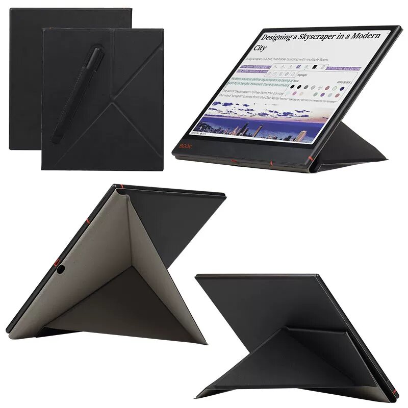 Чехол-подставка с магнитным креплением для BOOX Note Air 4C 10,3 дюйма с держателем для ручки, черный