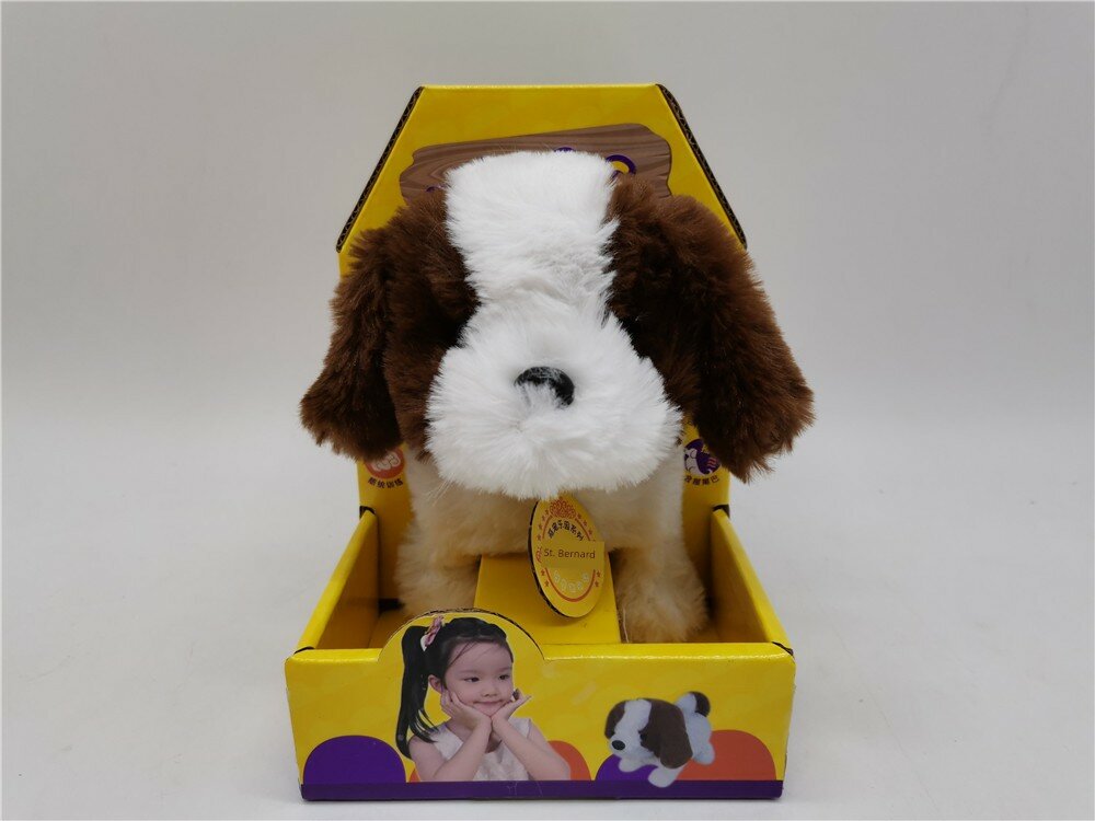 Электрическая плюшевая робот-собака Norla Pet Baby в стиле породы Сенбернар с реалистичным движением