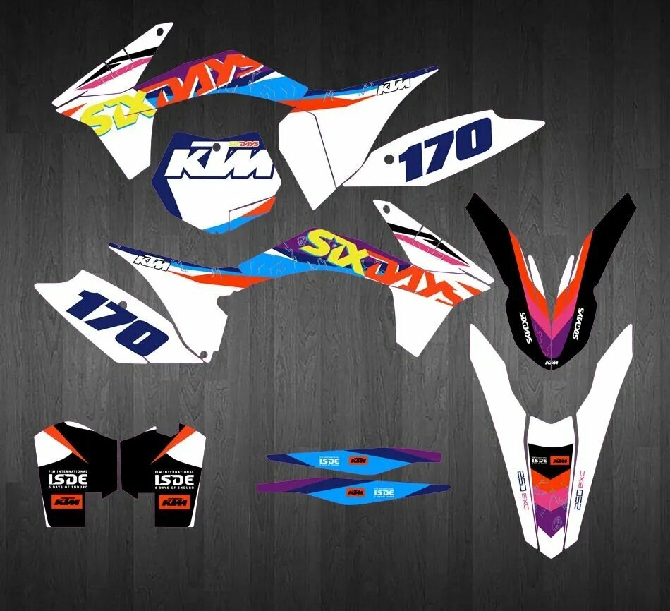 Использование графических пакетов KTM 12-13 EXC XCW 2012 2013 наклейка для мотоциклов