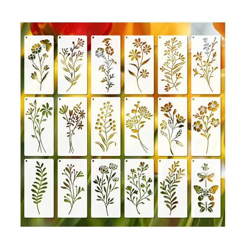 Набор трафаретов для рисования 18 шт. Цвет: 18PCS 1 Set