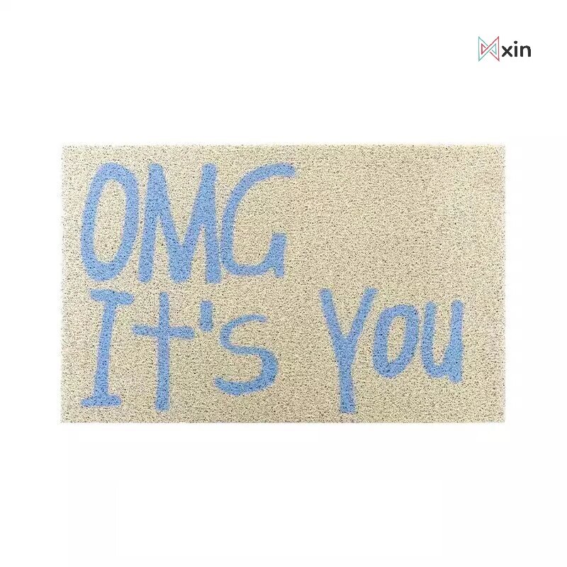 OMG It's You, Белый коврик для пола, синий текст, личность, 40х60 см