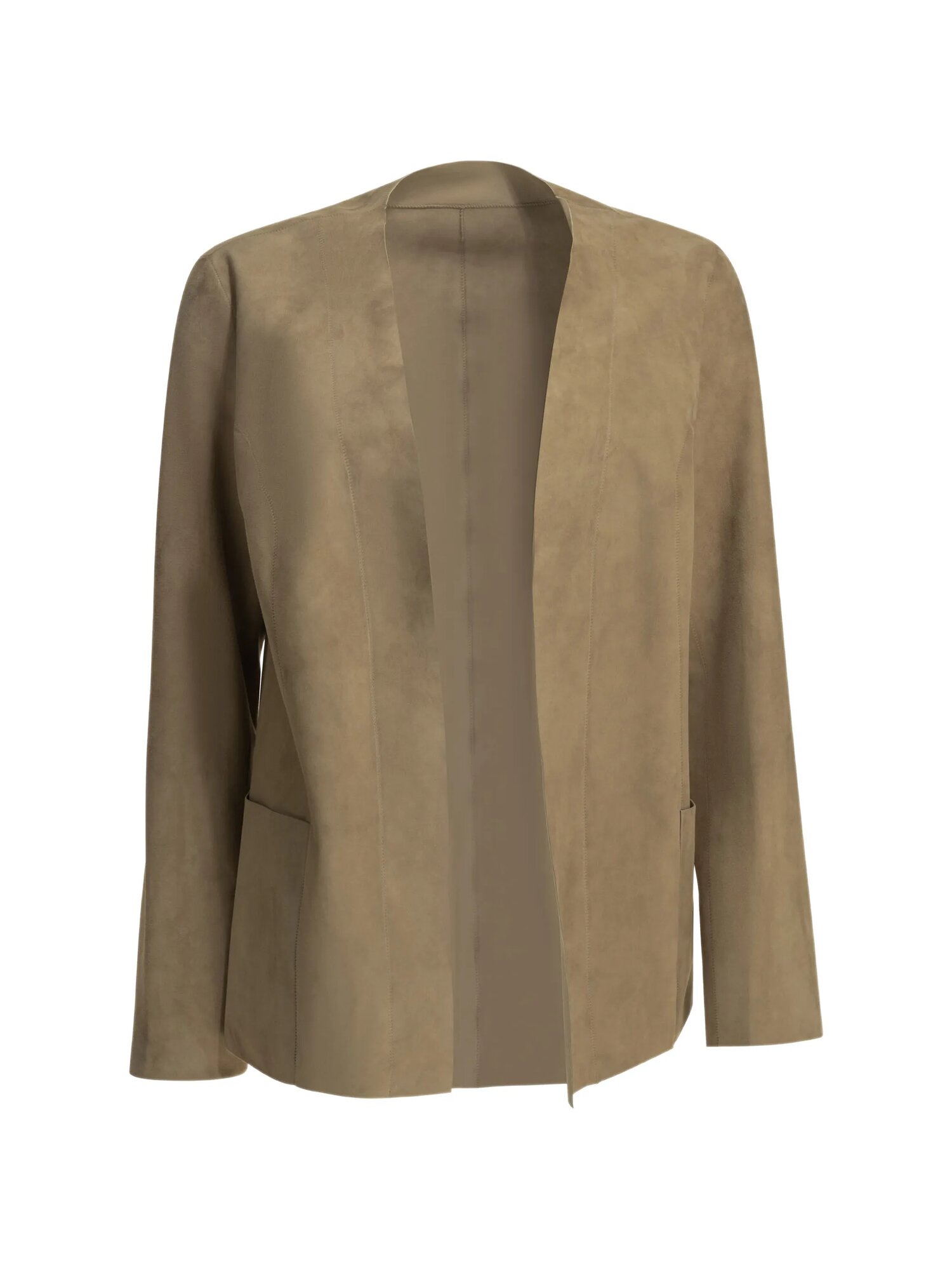 Куртка Suede collarless jacket