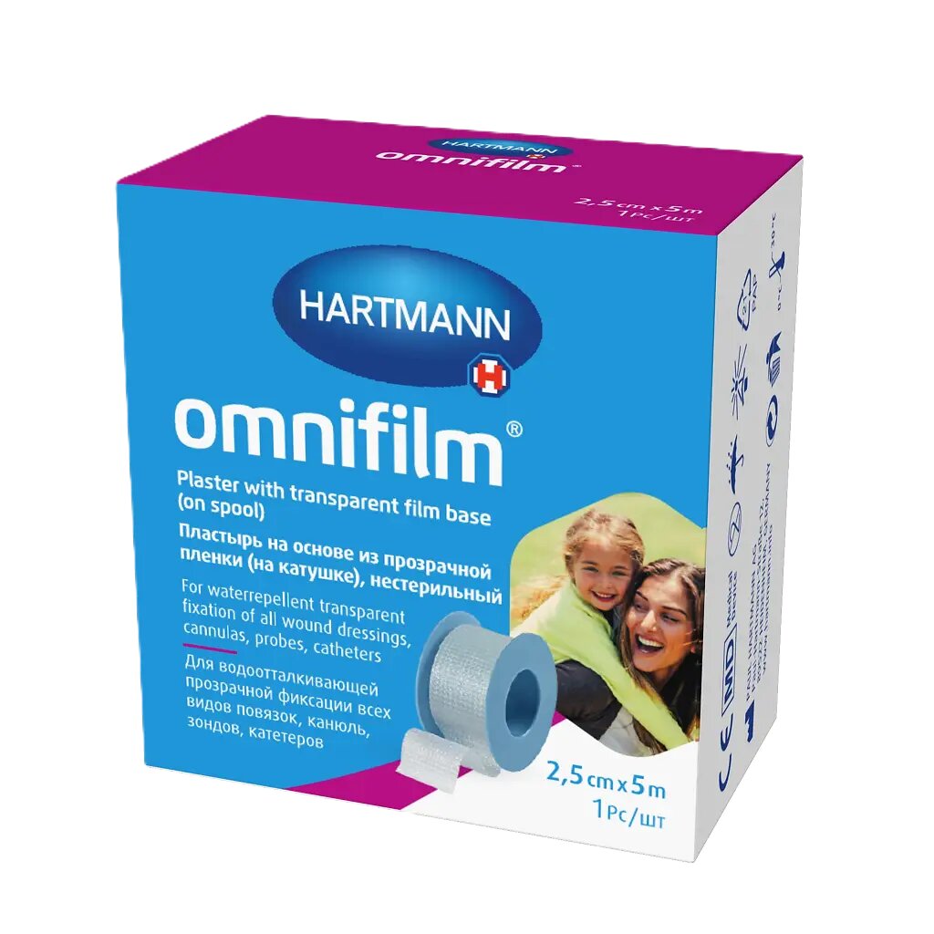 Пластырь Омнифилм/Omnifilm пленочный 5 м х 2,5 см 1 шт
