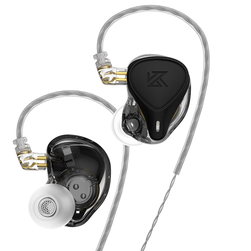 Наушники KZ PRO Hi-Fi с динамическим, балансировочным арматурным и электростатическим драйверами - черная стандартная