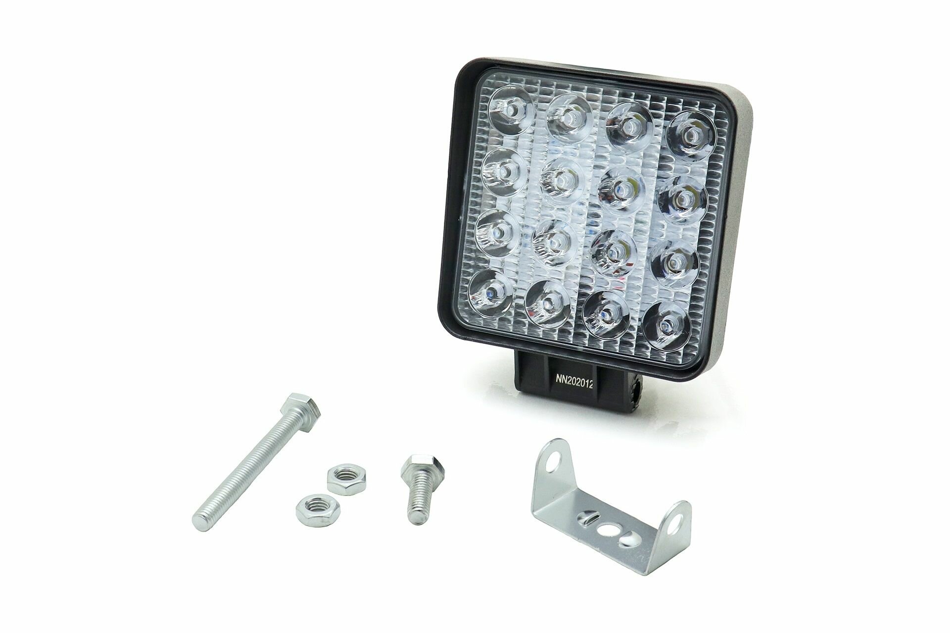 Фара светодиодная 48W 16 диодов SMD, 55мм квадрат. мет. корпус, дальний свет (Spot)