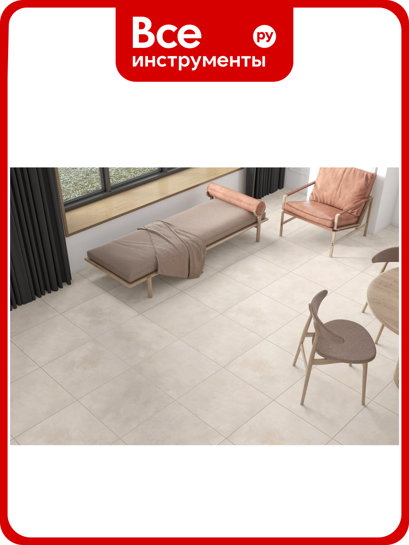 Керамогранит ETERNAL Beton Crema 4 шт в упаковке ETLFT1215MT6060