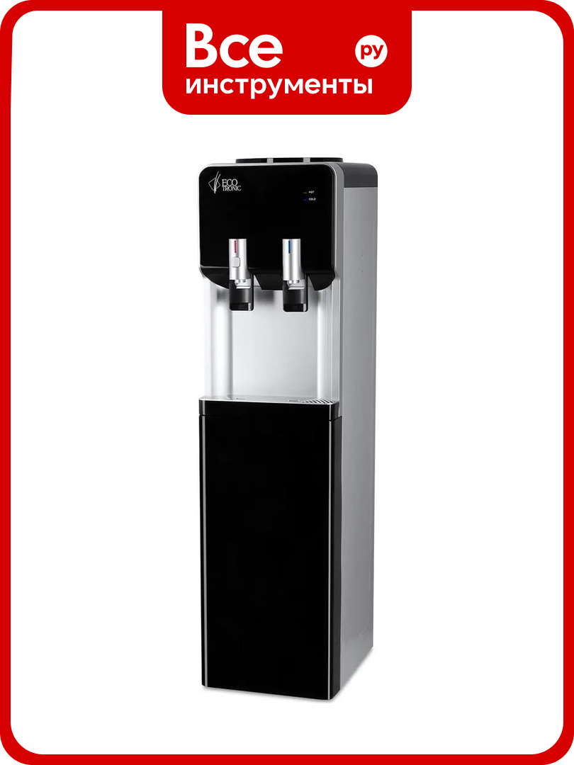 Напольный кулер ECOTRONIC M40-LF black-silver с холодильником 11608