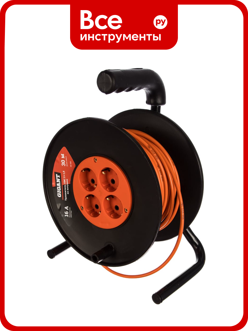 Удлинитель Gigant ПВС 3x1,5 30м на катушке 80072