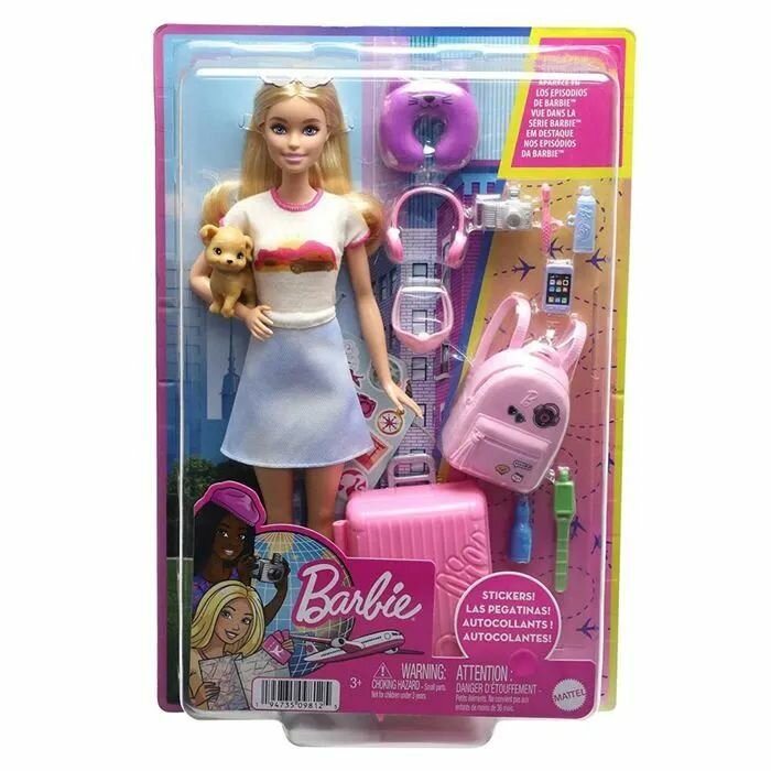 Кукольный набор Barbie с питомцем, дорожный комплект HJY18