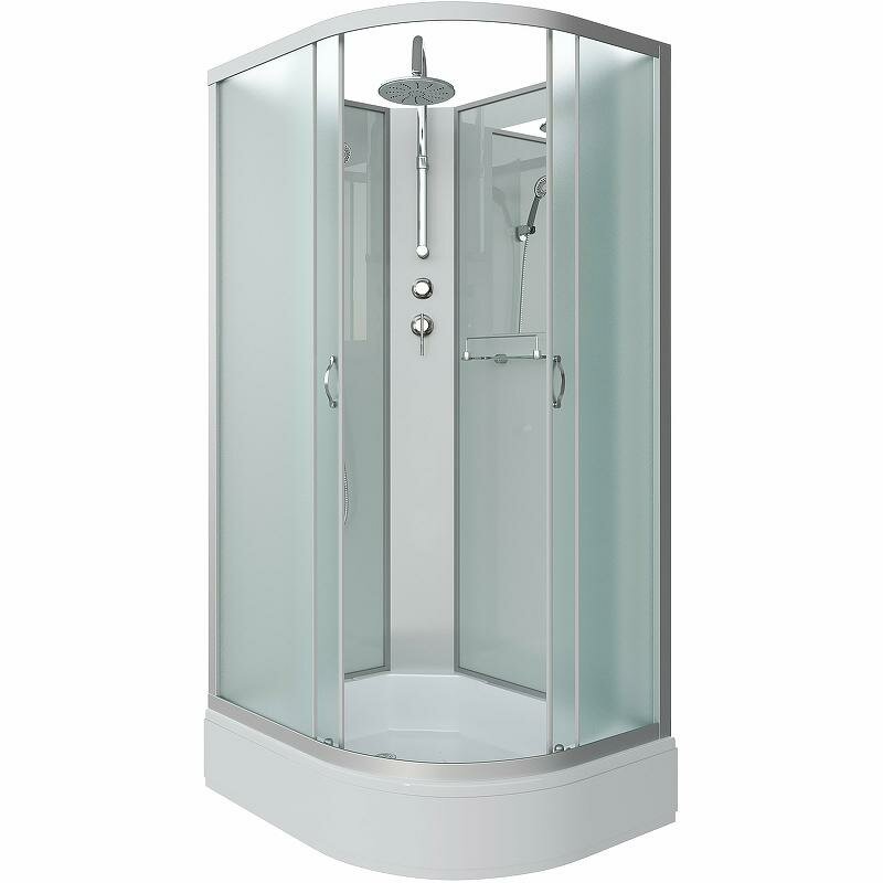 Душевая кабина Niagara Classic 90x80 339844LBKT профиль хром, без гидромассажа, левая