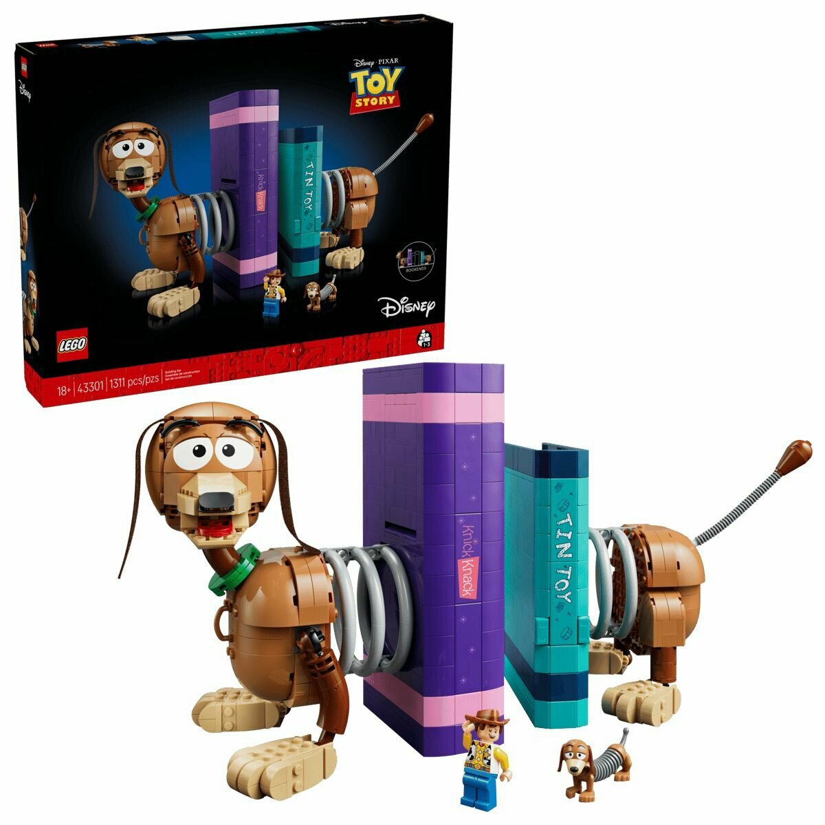 Конструктор LEGO Disney 43301 Подставка для книг в виде собаки Слинки, 1311 эл.