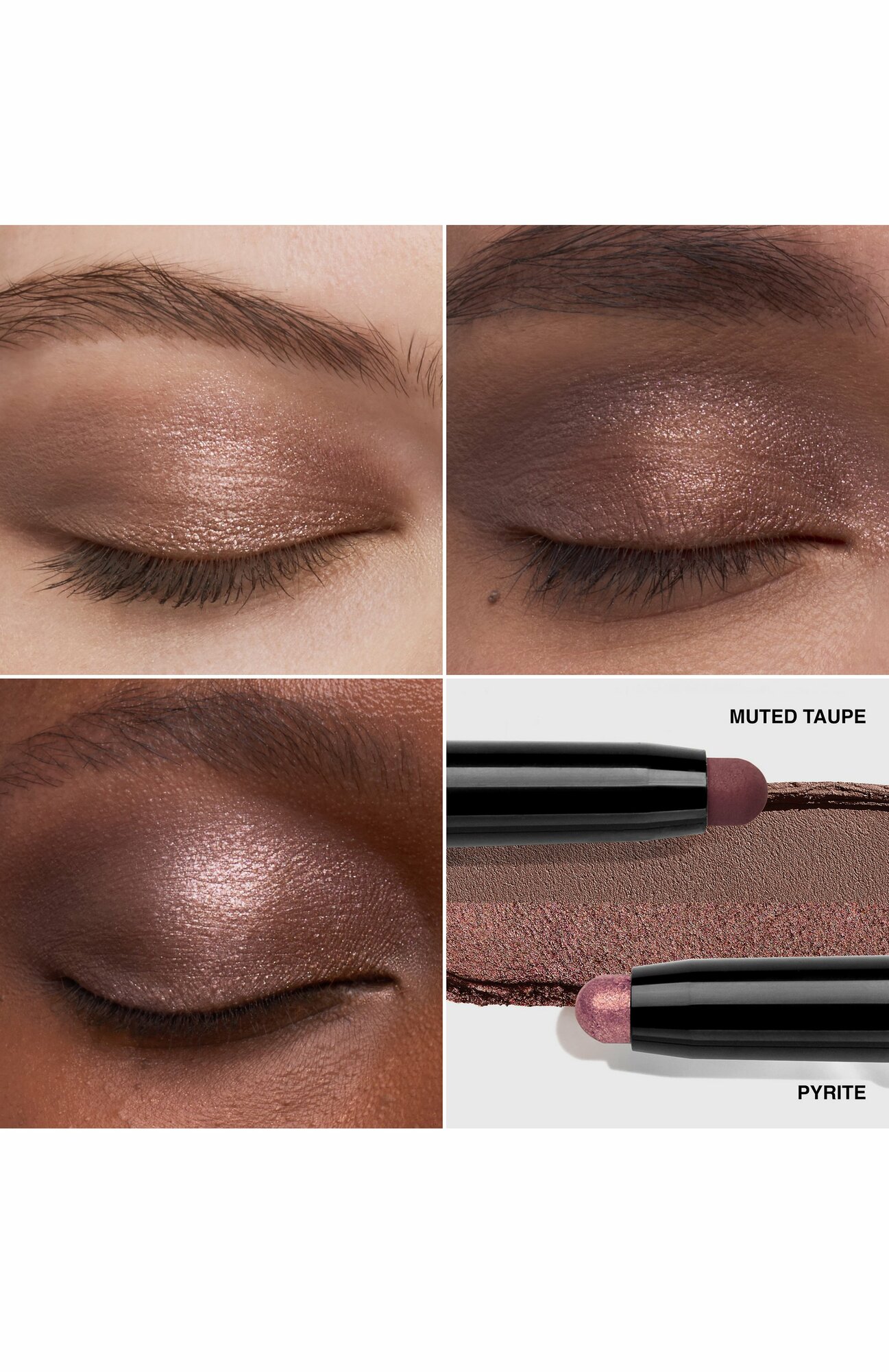 Двусторонние тени-карандаш, оттенок Pyrite Shimmer / Muted Taupe Matte (1,6g) Bobbi Brown