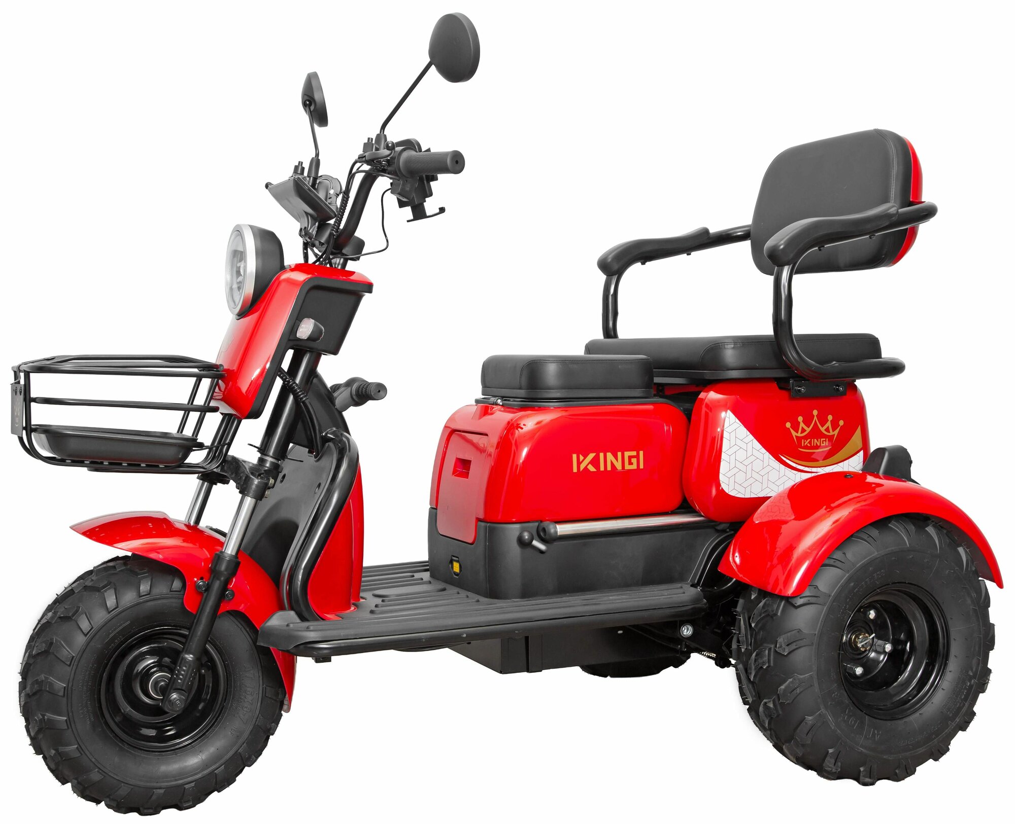 Электротрицикл IKINGI SIBTRIKE T3 Pro MAX 1000W (60V/30Ah) - Красный