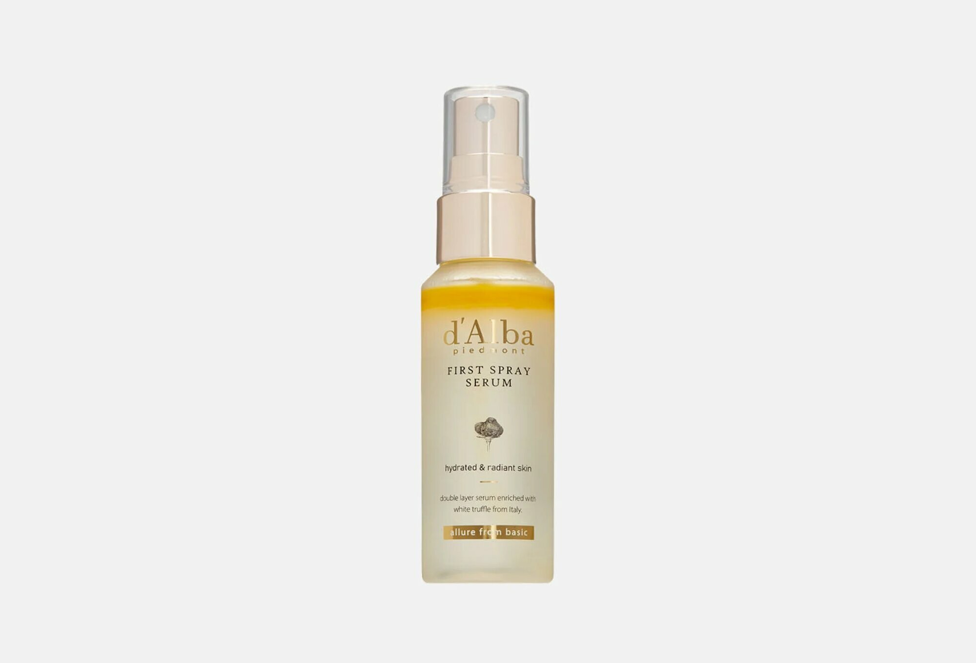 Мультифункциональная спрей-сыворотка для лица D'ALBA White Truffle First Spray Serum 50 мл прозрачный, желтый