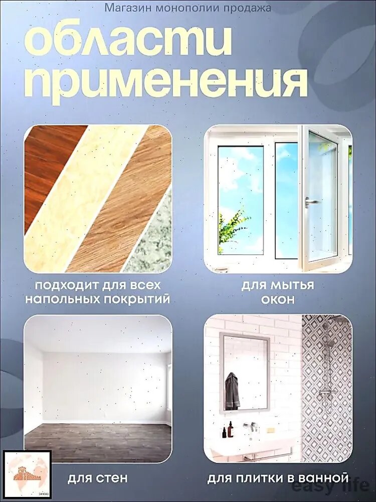 Умная электрошвабра SUPERMAID беспроводная для идеальной уборки вашего дома, черная, с 4 тряпками в комплекте и временем работы 40 минут — фото 1