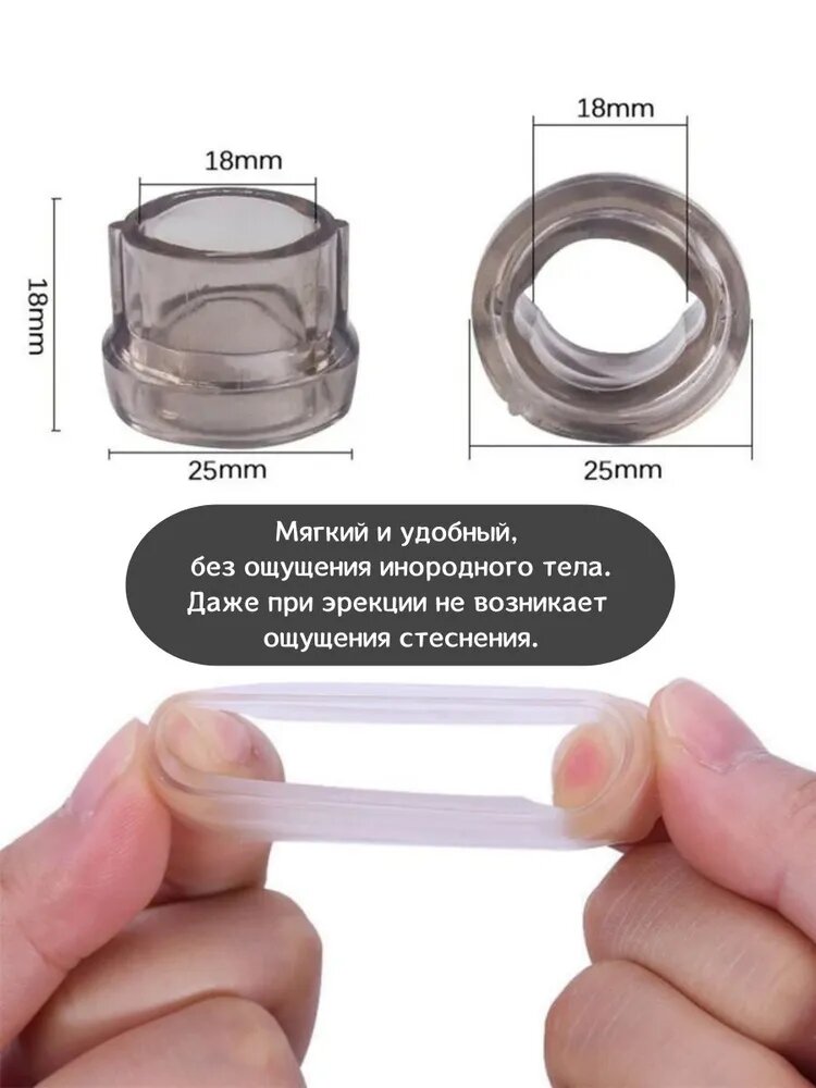 Кольцо на член, Кольцо сопротивления крайней плоти комплект из 2 частей мужского устройства для коррекции чрезмерно длинной крайней плоти