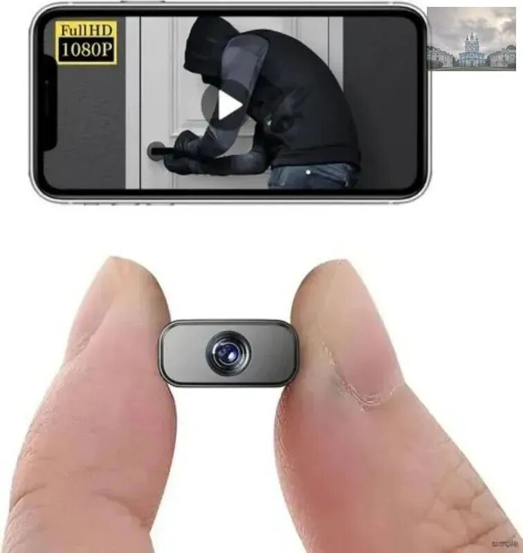 Мини Wi-Fi камера с аккумулятором, 4K, ночное видение, обнаружение движения, для домашнего видеонаблюдения