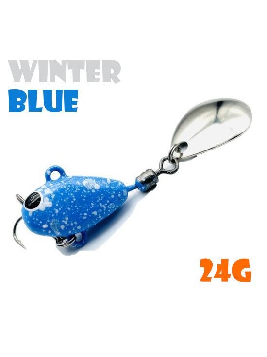 Блесна Тейл-Спиннер для рыбалки Uf-Studio Hurricane 24g #Winter Blue