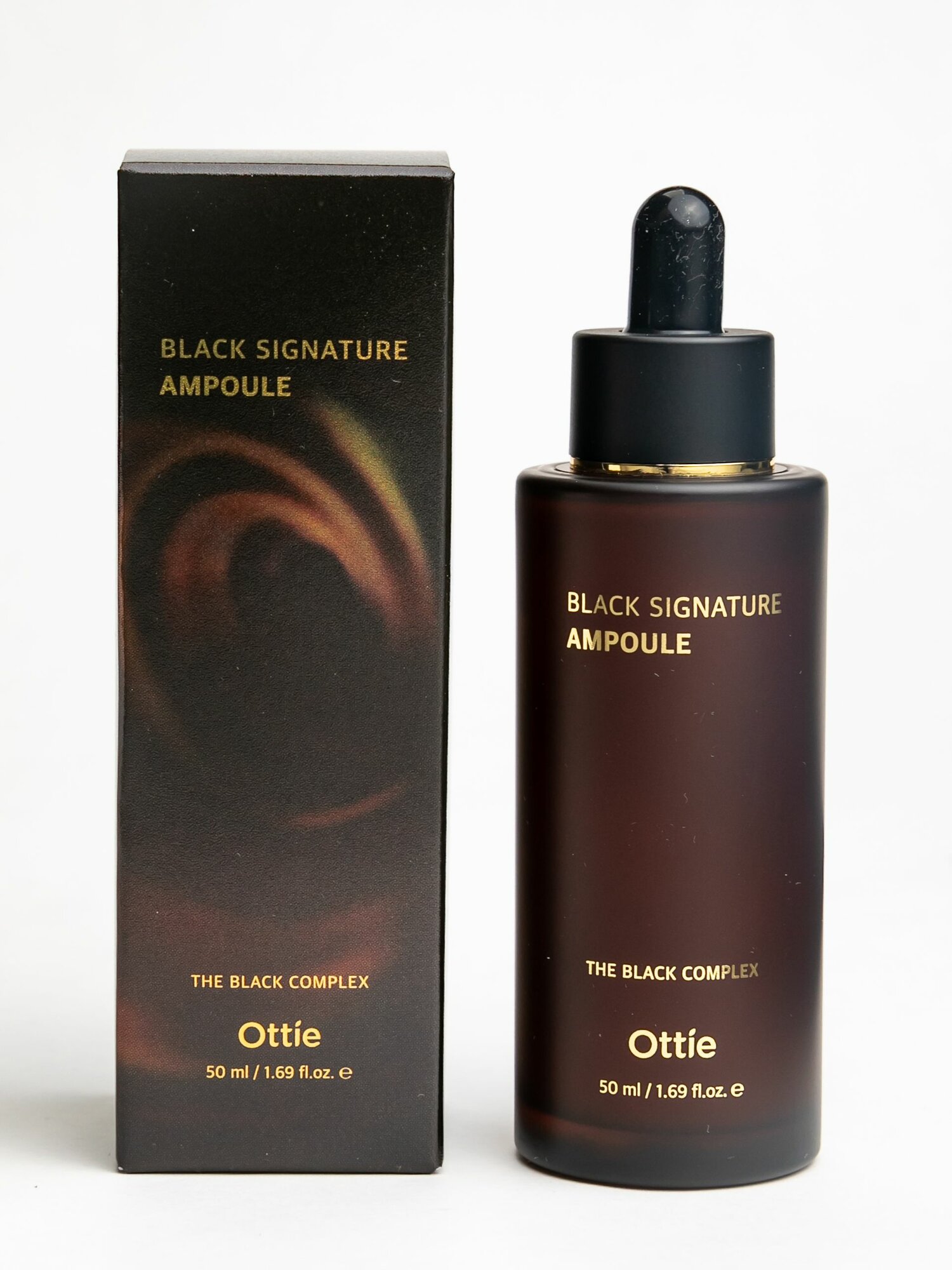 Ампульная сыворотка Ottie с муцином черной улитки Black Signature Ampoule, 50 мл