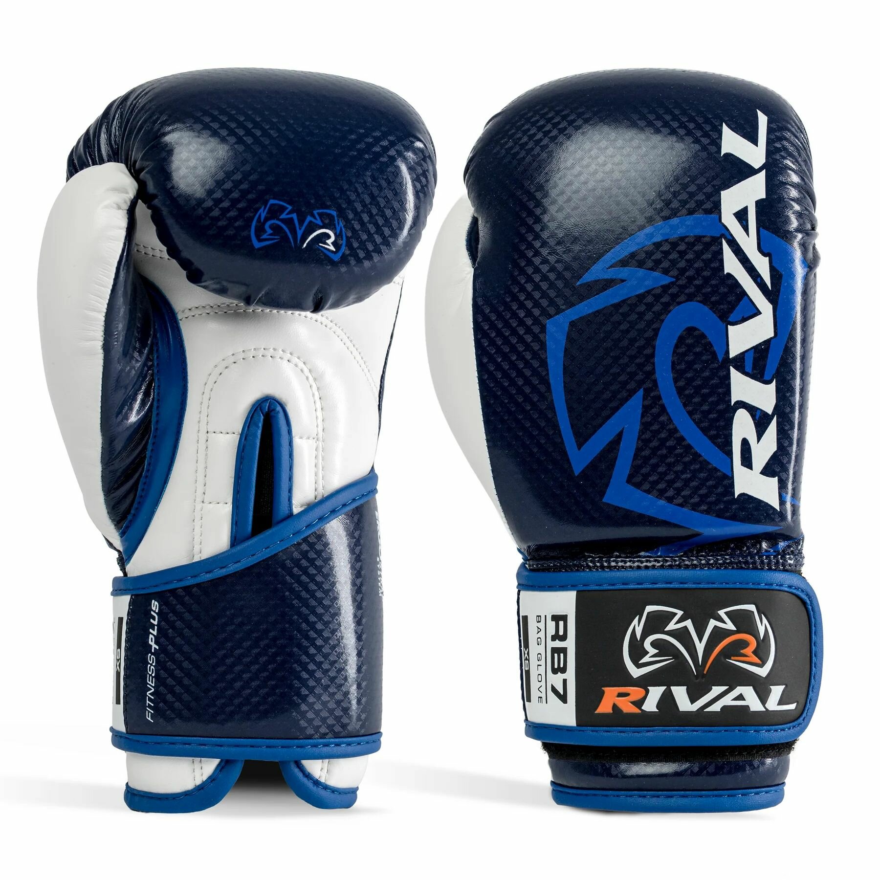 Перчатки боксерские RIVAL RB7 FITNESS PLUS BAG GLOVES, размер M, сине-белые